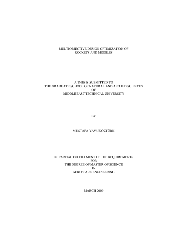 Pdf Multiobjective Design Optimization Of Rockets And Missiles