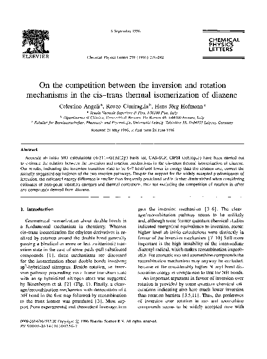 (PDF) On the competition between the inversion and rotation mechanisms ...