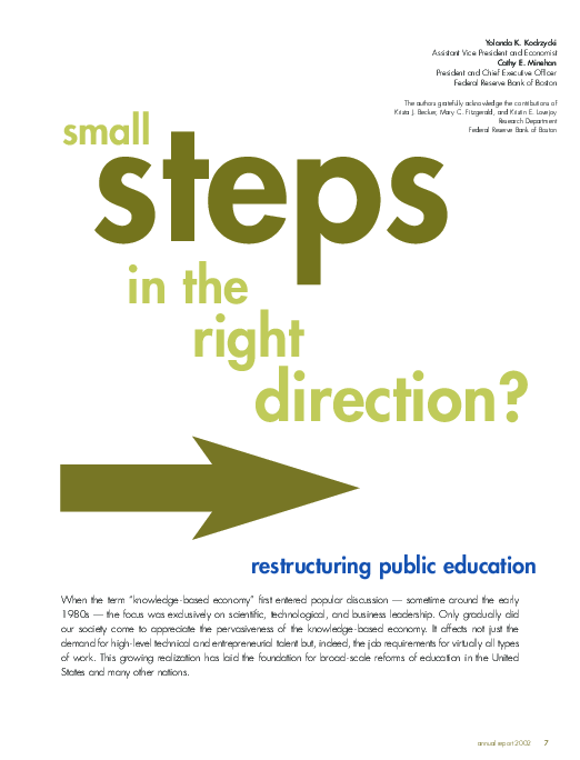 (PDF) Small steps in the right direction?: restructuring public education