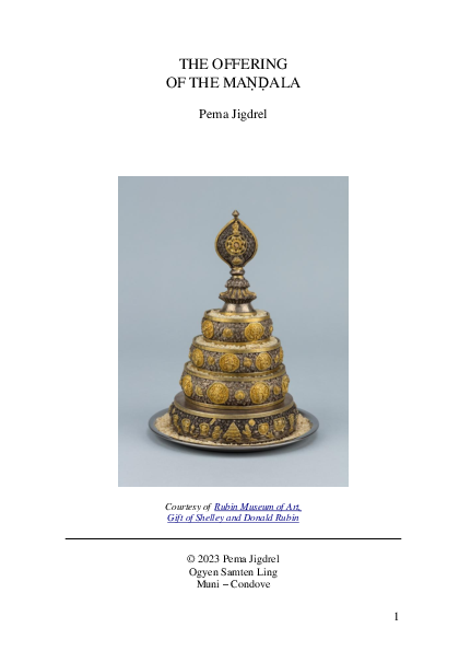 (PDF) The offering of the mandala