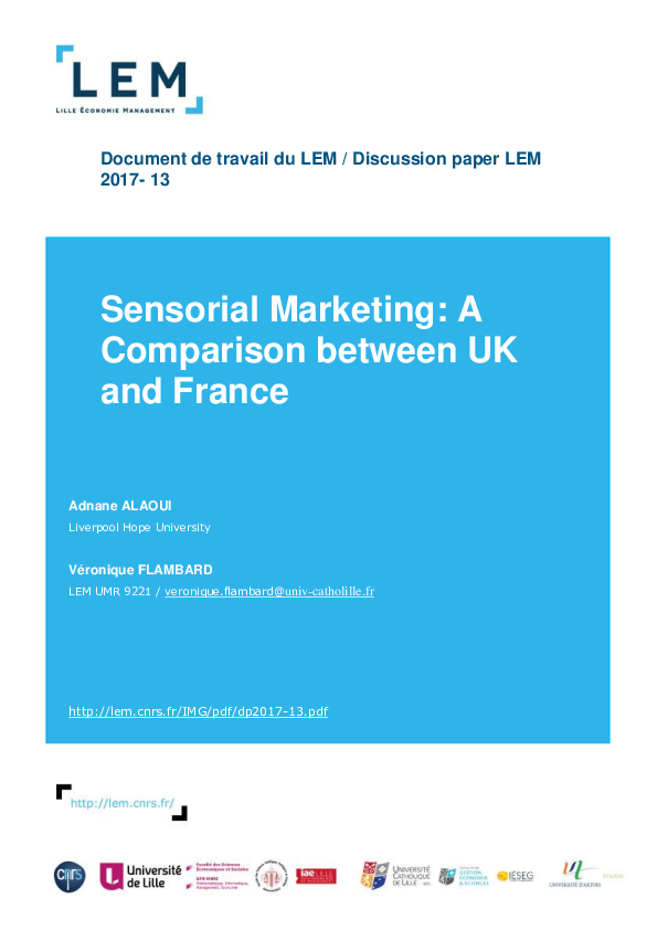 (PDF) Document de travail du LEM / Discussion paper LEM 2017-13 ...