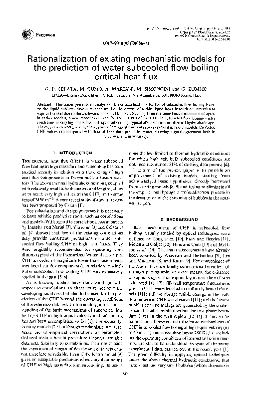 (PDF) Modeling Water Subcooled Flow Boiling Critical Heat Flux