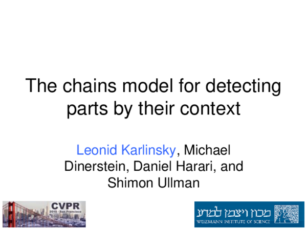 (PDF) The chains model for detecting parts by their context