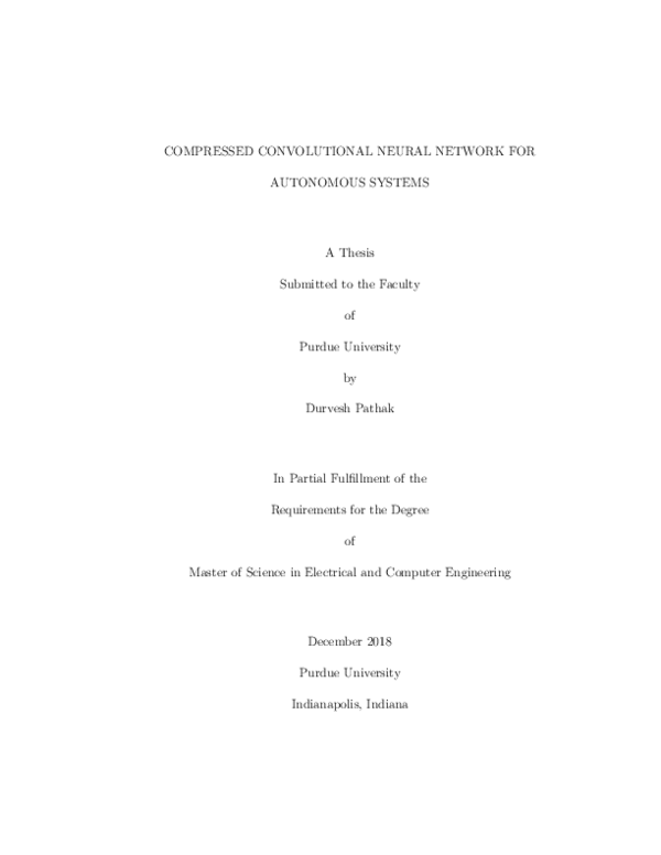 (PDF) Compressed convolutional neural network for autonomous systems