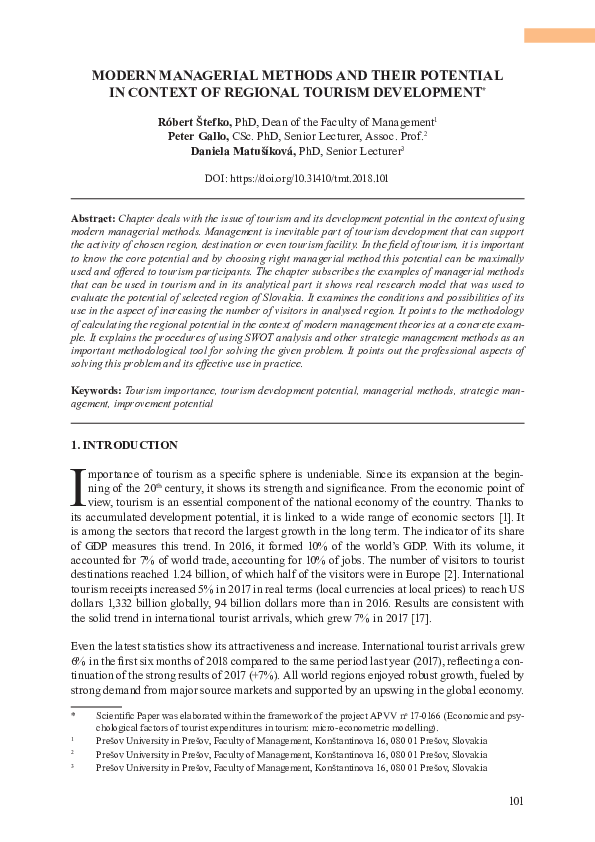 (PDF) Modern Managerial Methods and Their Potential in Context of ...