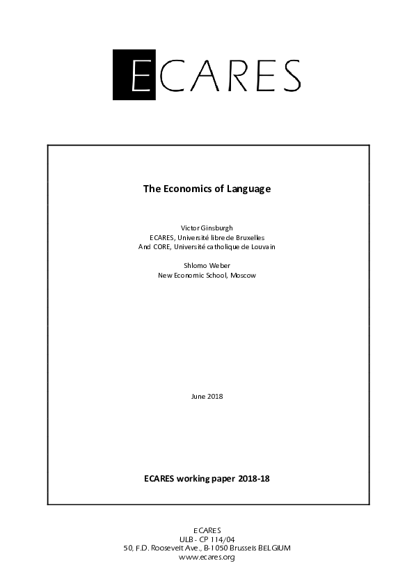 (PDF) The Economics of Language