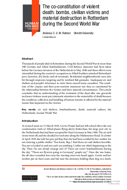 (PDF) The co-constitution of violent death: bombs, civilian victims and ...