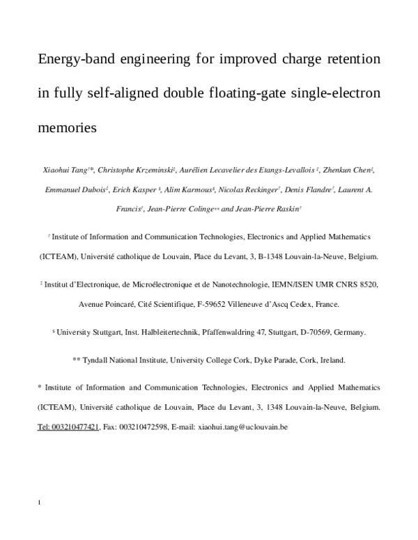 (PDF) Energy-Band Engineering for Improved Charge Retention in Fully Self-Aligned Double ...