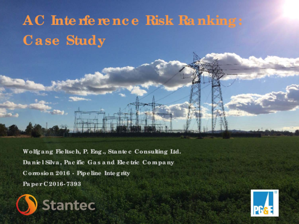 (PDF) AC Interference Risk Ranking: Case Study | Wolfgang Fieltsch ...