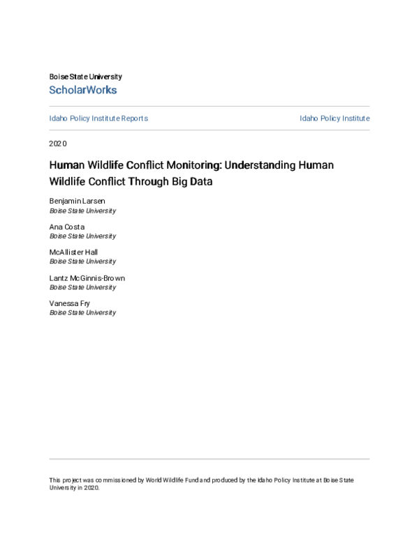 (PDF) Human Wildlife Conflict Monitoring: Understanding Human Wildlife ...