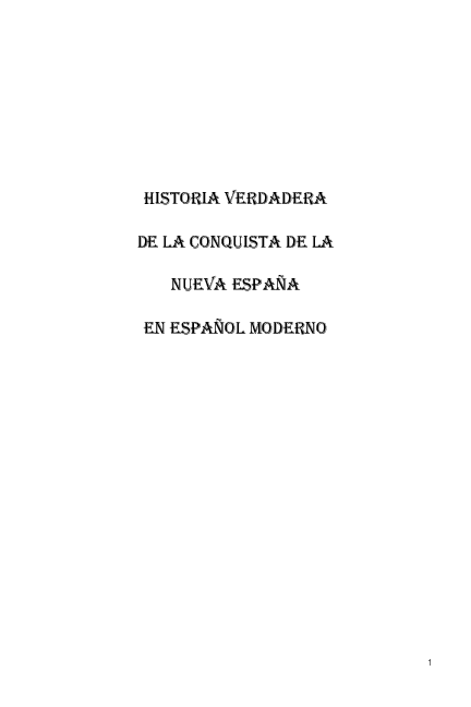 (PDF) HISTORIA VERDADERA DE LA CONQUISTA DE LA NUEVA ESPAÑA EN ESPAÑOL ...