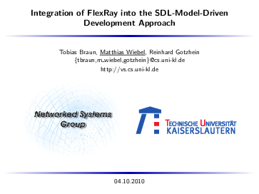 (PDF) Integration of FlexRay into the SDL-Model-Driven Development Approach