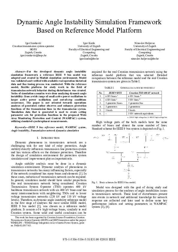 (PDF) Dynamic Angle Instability Simulation Framework Based on Reference Model Platform