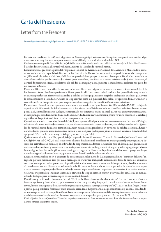 (PDF) Carta del Presidente