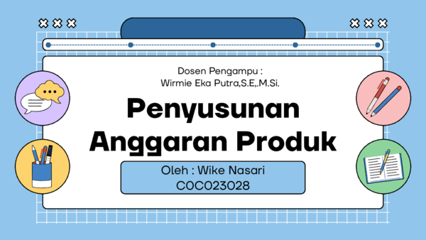 (PDF) Ppt. Penyusunan Anggaran Produk