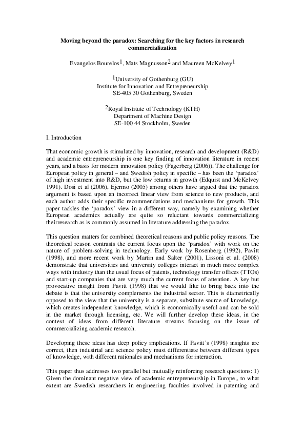 (PDF) Moving beyond the paradox : Searching for the key factors in ...
