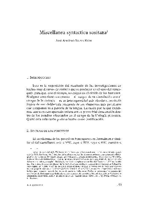 (PDF) Miscellanea syntactica sositana