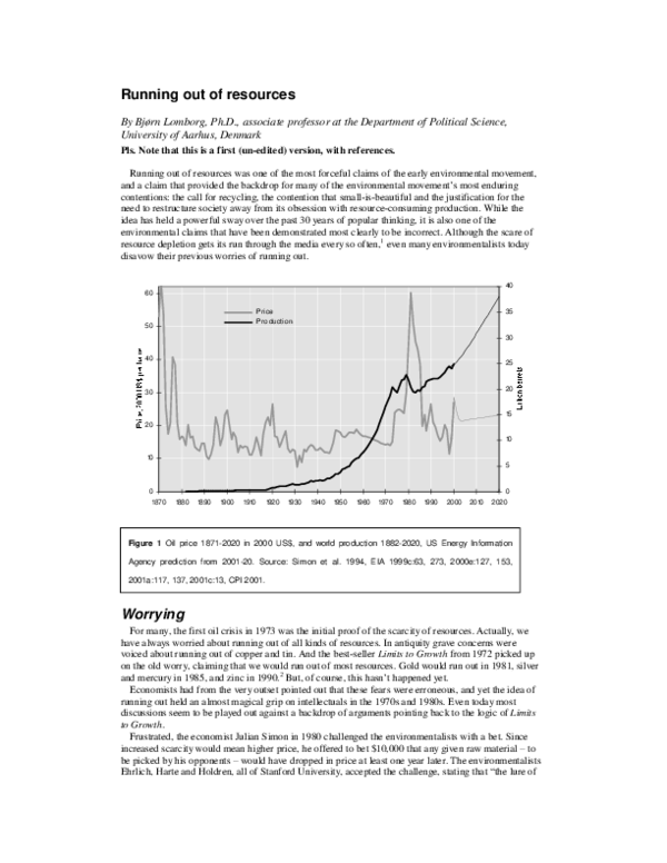(PDF) Running out of resources
