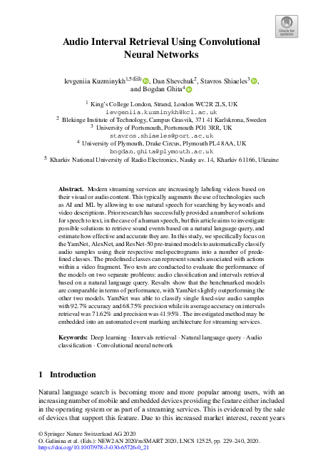 (PDF) Audio Interval Retrieval Using Convolutional Neural Networks
