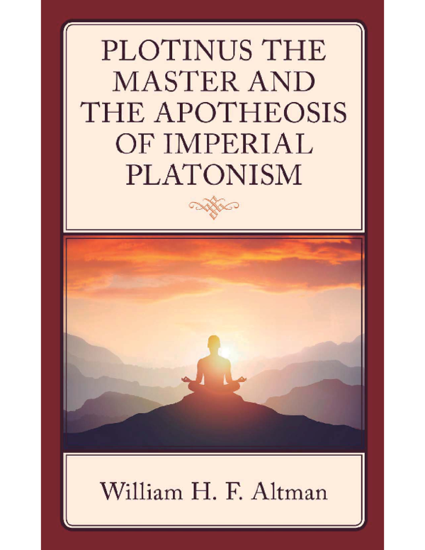 (PDF) Plotinus the Master and the Apotheosis of Imperial Platonism