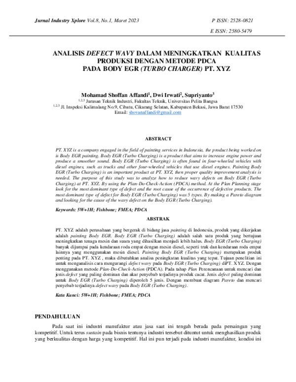 (PDF) Analisis Defect Wavy Dalam Meningkatkan Kualitas Produksi Dengan ...