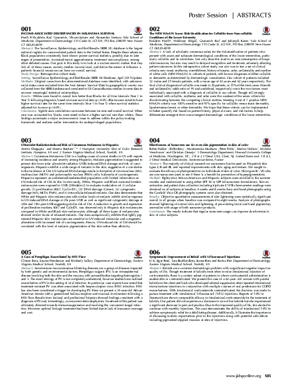 (PDF) 002 The NEW HAvUN Score: Risk-Stratification for Cellulitis from ...