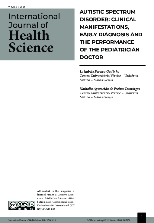 (PDF) AUTISTIC SPECTRUM DISORDER: CLINICAL MANIFESTATIONS, EARLY DIAGNOSIS AND THE PERFORMANCE ...