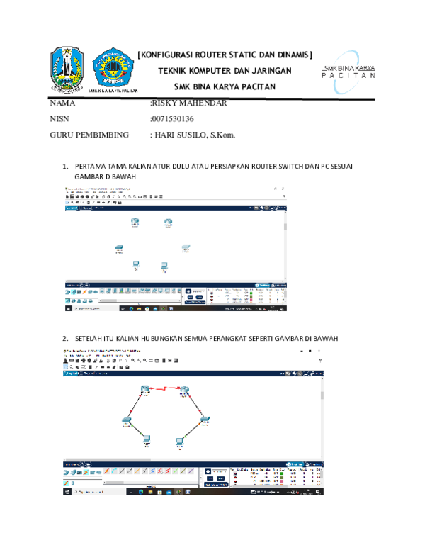 (PDF) KONFIGURASI ROUTER STATIC DAN DINAMIS 2 | Risky Mahendar ...