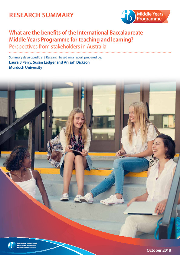 (PDF) What are the benefits of the International Baccalaureate Middle ...