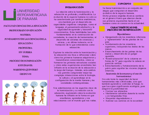 (PDF) Triptico Hominizacion