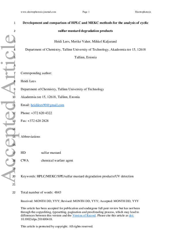 (PDF) Development and comparison of HPLC and MEKC methods for the ...