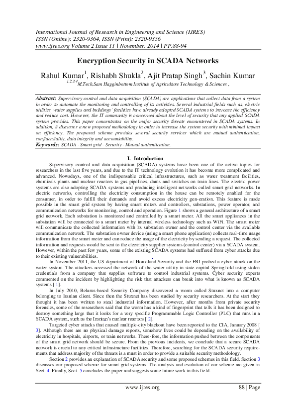(PDF) Encryption Security in SCADA Networks | RISHABH SHUKLA - Academia.edu
