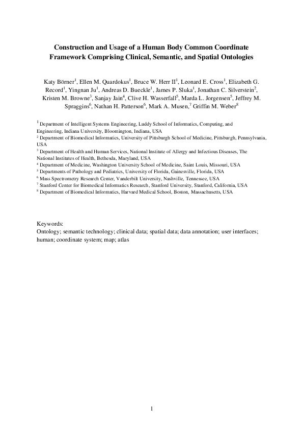 (PDF) Construction and Usage of a Human Body Common Coordinate ...