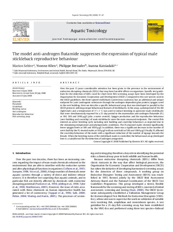 (PDF) The model anti-androgen flutamide suppresses the expression of ...