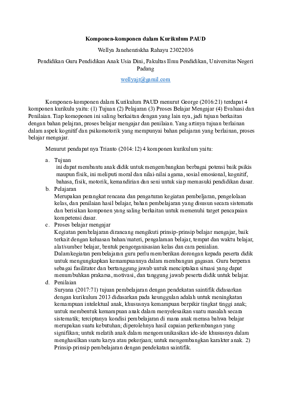 (PDF) Tugas Topic 2 Kurikulum PAUD
