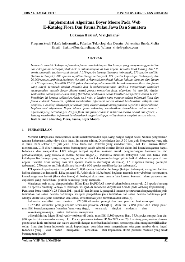 (PDF) Implementasi Algoritma Boyer Moore Pada Web E-Katalog Flora Dan ...