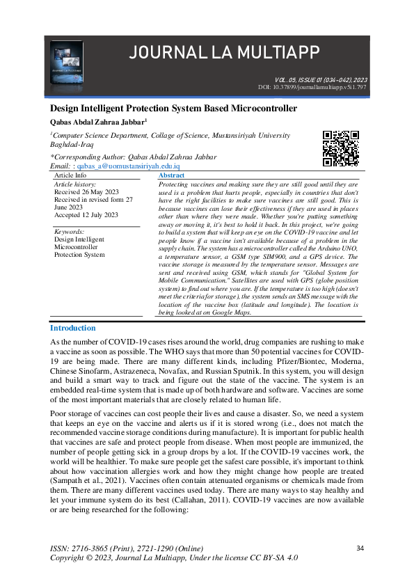 (PDF) Design Intelligent Protection System Based Microcontroller