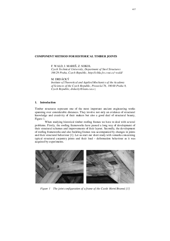 (PDF) Component Method for Historical Timber Joints