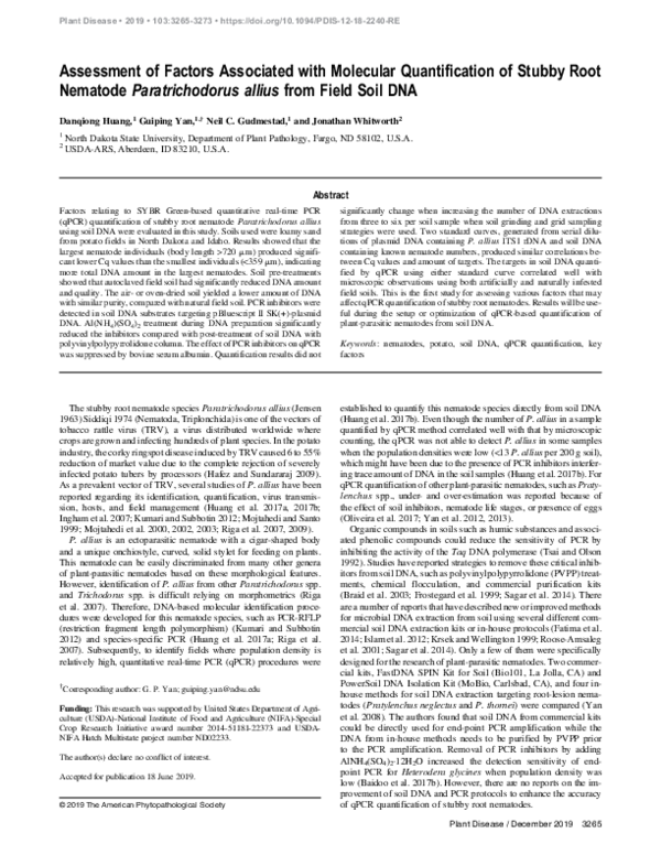(PDF) Assessment of Factors Associated with Molecular Quantification of ...