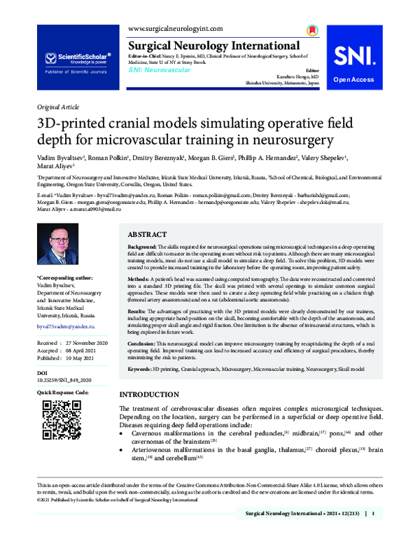 (PDF) 3D-printed cranial models simulating operative field depth for ...