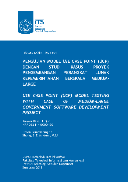 (PDF) Pengujian Model Use Case Point (UCP) Dengan Studi Kasus Proyek Pengembangan Perangkat ...