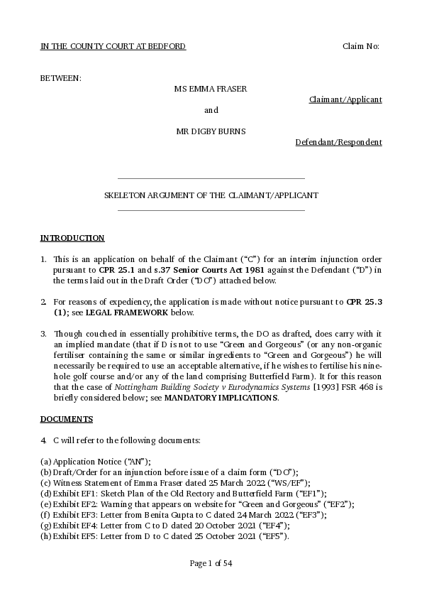 (PDF) skeleton argument - sample II