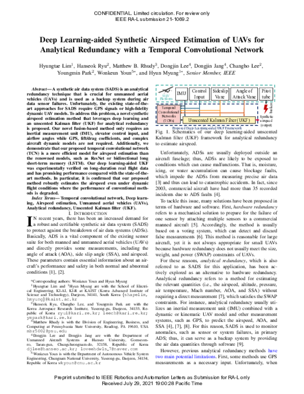 (PDF) Deep Learning-Aided Synthetic Airspeed Estimation of UAVs for Analytical Redundancy With a ...