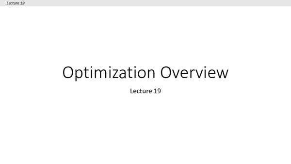 (PDF) Optimization Overview