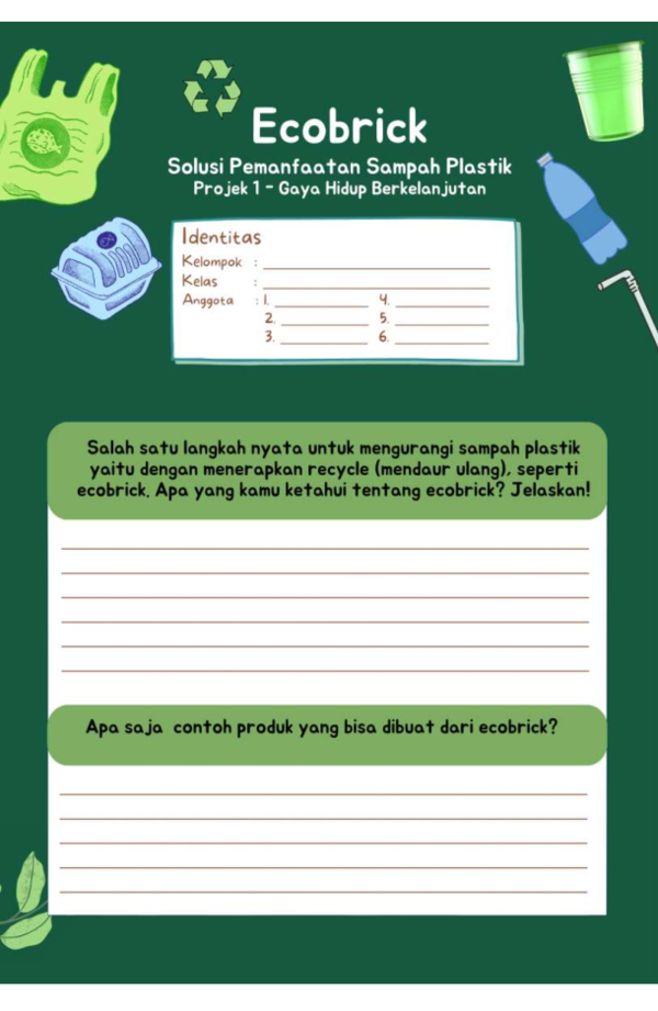 (PDF) LKPD Ecobrick P5 Tema 1 Gaya Hidup Berkelanjutan