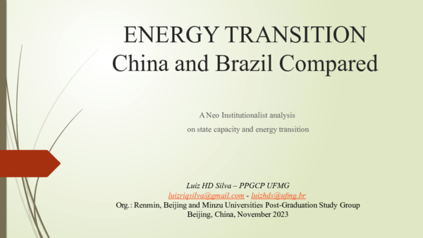 (PPT) Presentation Energy Transition China and Brazil Compared