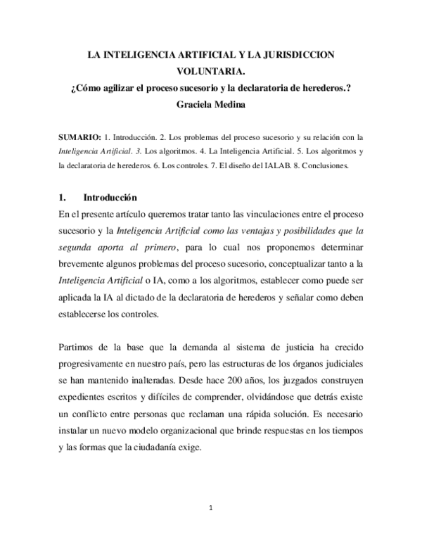 (PDF) LA INTELIGENCIA ARTIFICIAL Y LA JURISDICCION VOLUNTARIA (PDF) LA INTELIGENCIA ARTIFICIAL Y LA JURISDICCION VOLUNTARIA