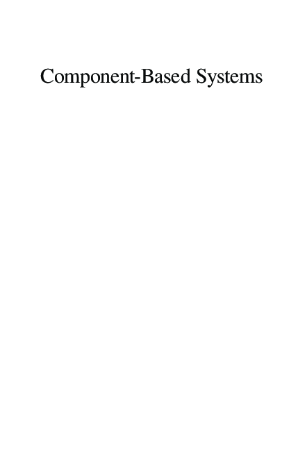 (PDF) Component-Based Systems