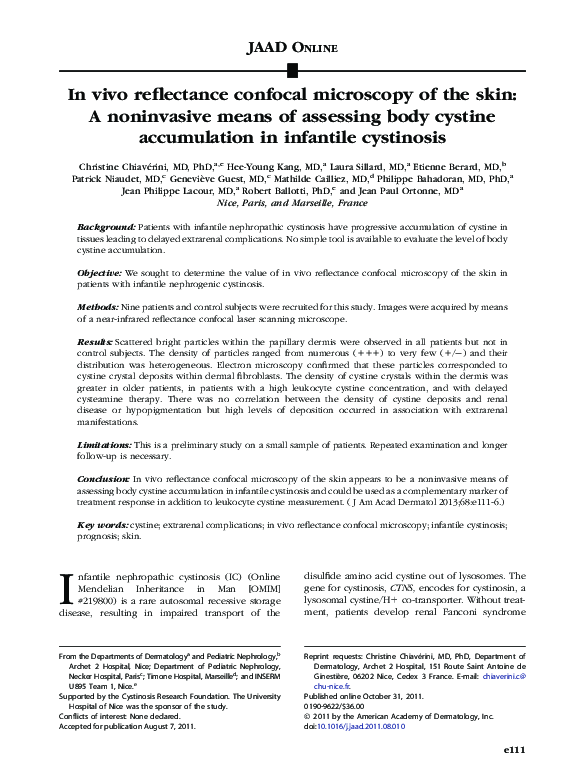 (PDF) In vivo reflectance confocal microscopy of the skin: A ...