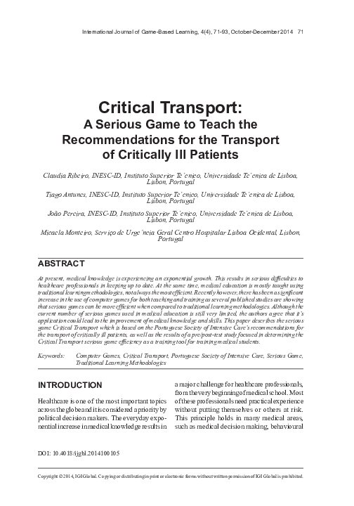 (PDF) Critical Transport
